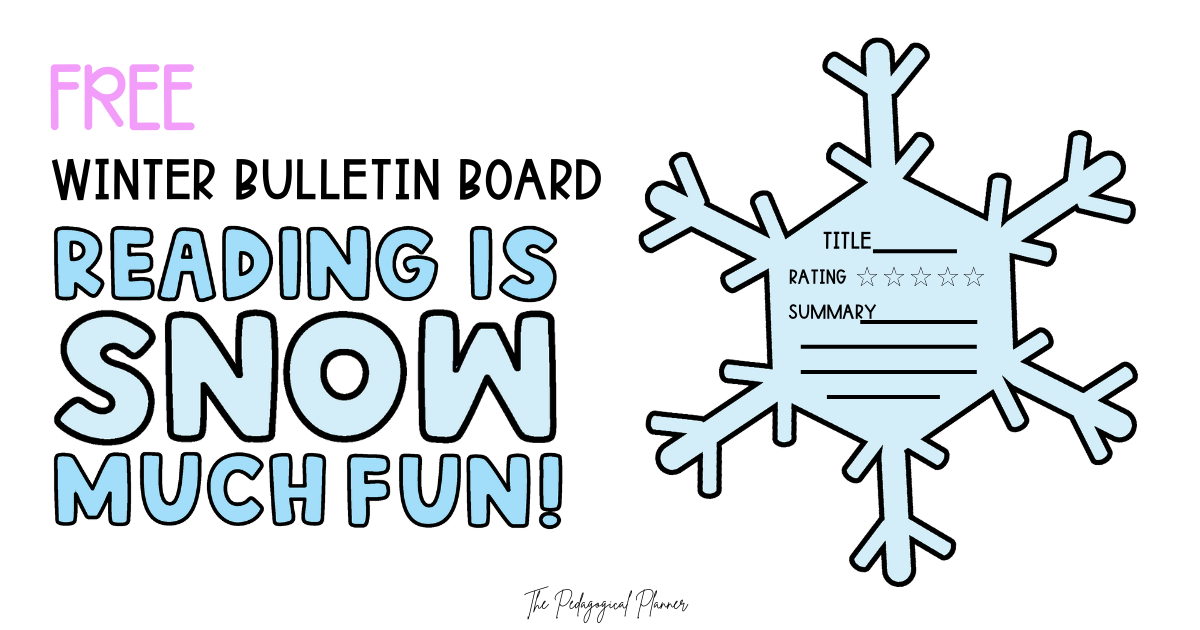 FREE Winter Book Review Bulletin Board – The Pedagogical Planner